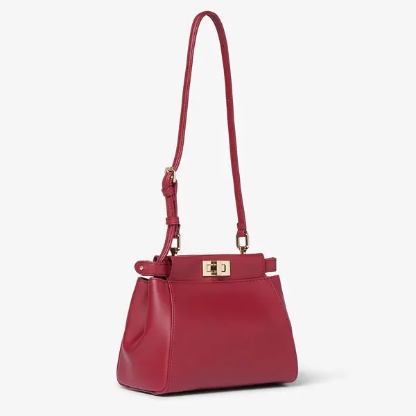 Fendi My Peekaboo® Xs Dark Red Leather Bag